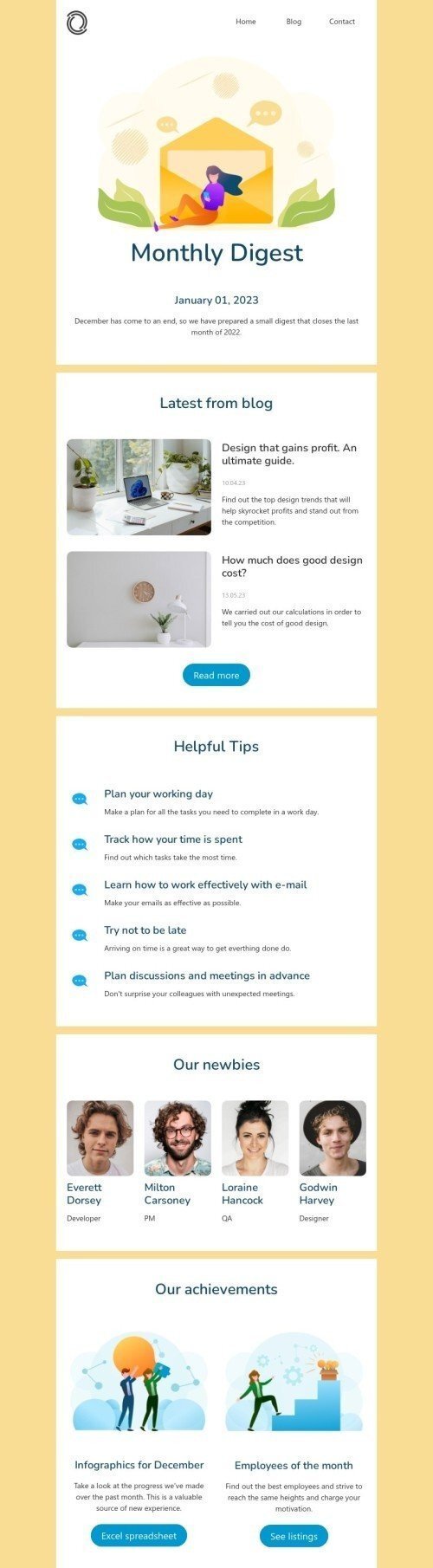 29 Internal Email Templates 📭 | Free Internal HTML Email Template ...