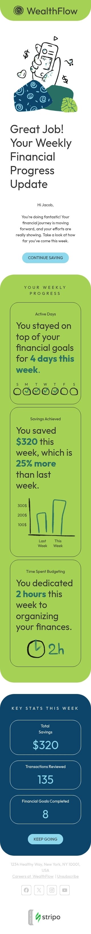 Financial progress update Email Template by :full_name — Stripo.email