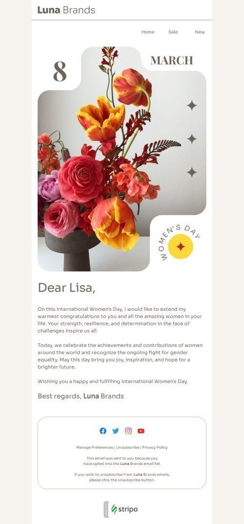40 Gifts & Flowers Email Templates 📭 | Free Gifts & Flowers HTML Email ...