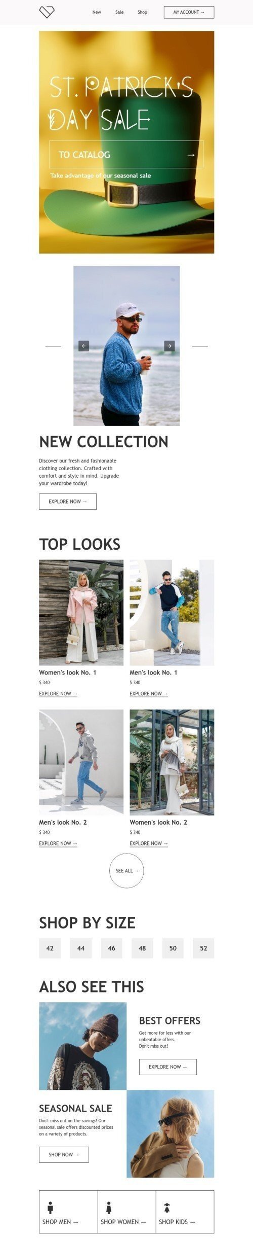 31 Carousel Email Templates 📭 | Free Carousel HTML Email Template ...