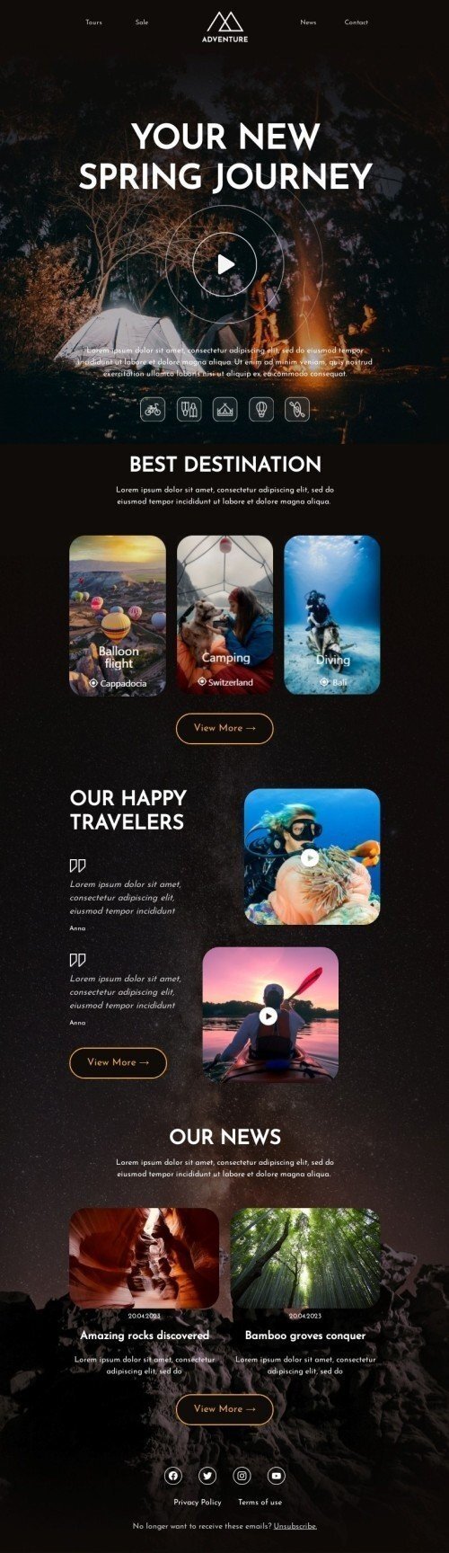 84 Travel Email Templates 📭 | Free Travel HTML Email Template — Stripo ...