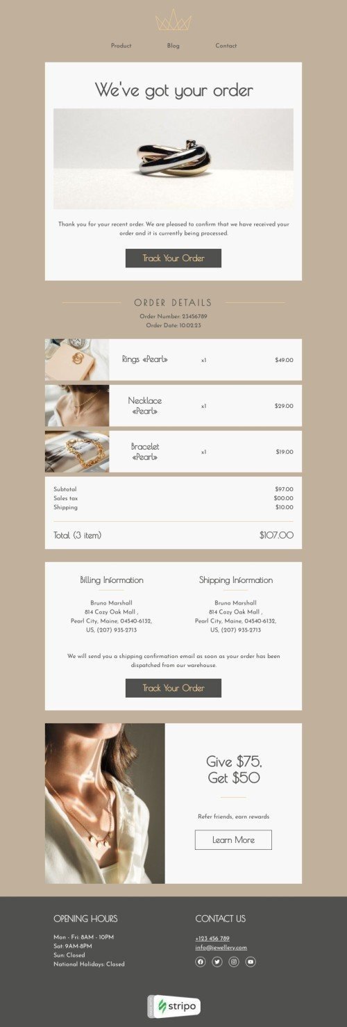 17 Brown Email Templates 📭 | Free Brown HTML Email Template — Stripo ...