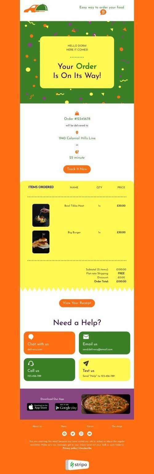 29 Delivery Email Templates 📭 | Free Delivery HTML Email Template ...