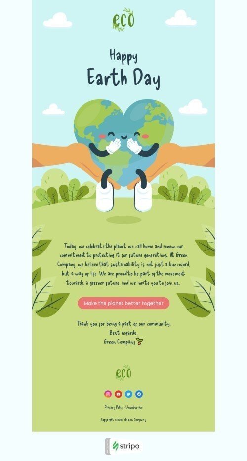 17 Earth Day Email Templates 📭 | Free Earth Day HTML Email Template ...