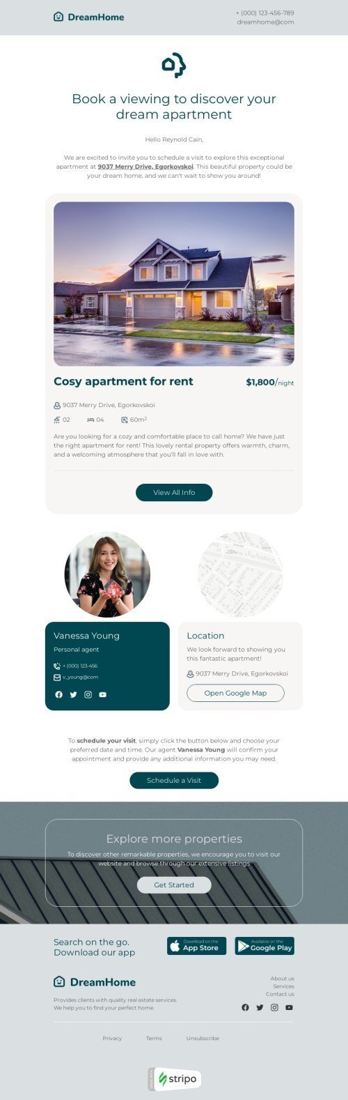 Schedule visit Email Template by Stripo.email