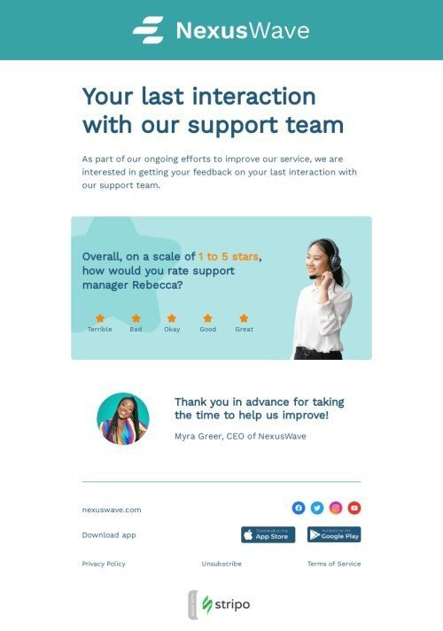 We value your feedback Email Template by Stripo.email