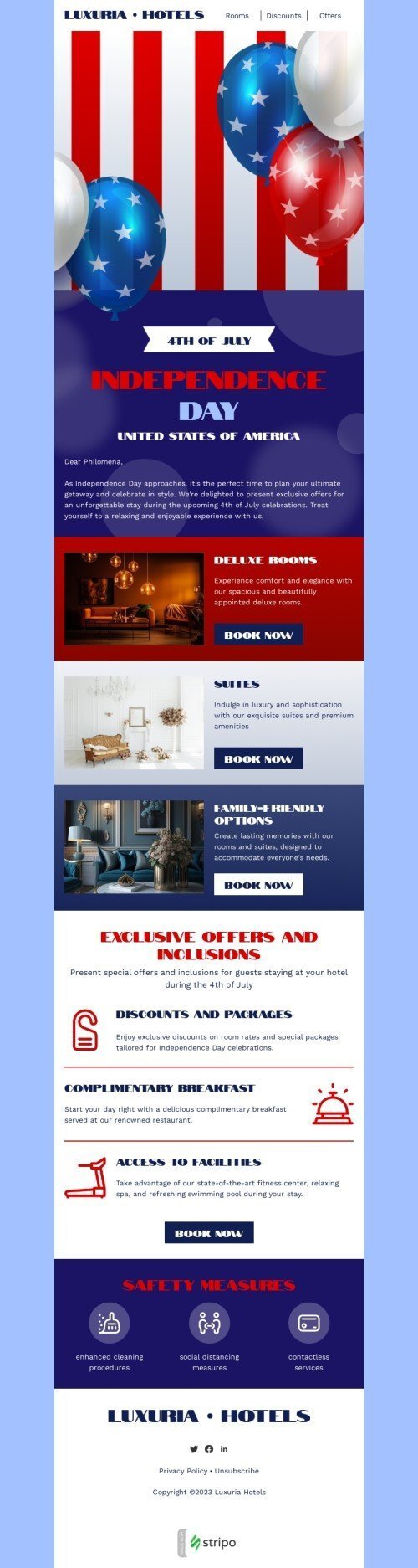 Free 4th of July Email Templates. Independence Day HTML Email Templates ...