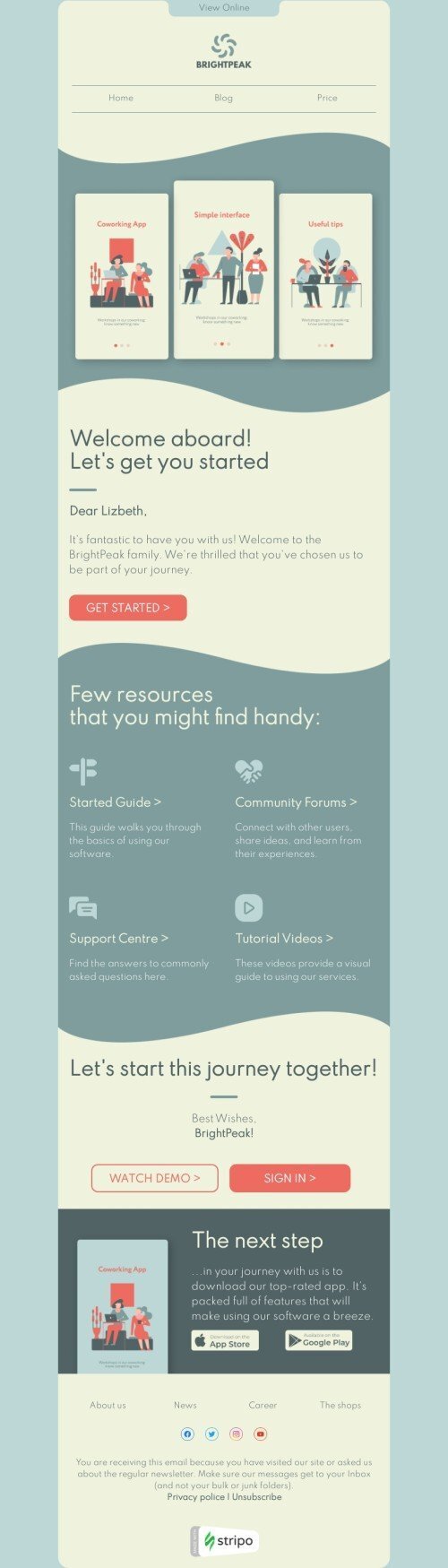 35 Welcome Email Templates 📭 | Free Welcome HTML Email Template ...