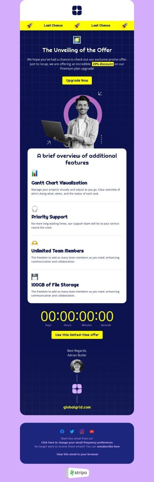 The unveiling of the offer Email Template by Stripo.email