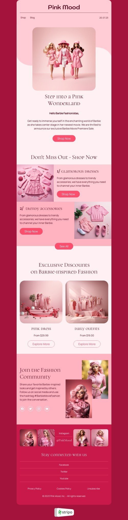34 Pink Email Templates 📭 | Free Pink HTML Email Template — Stripo.email ️