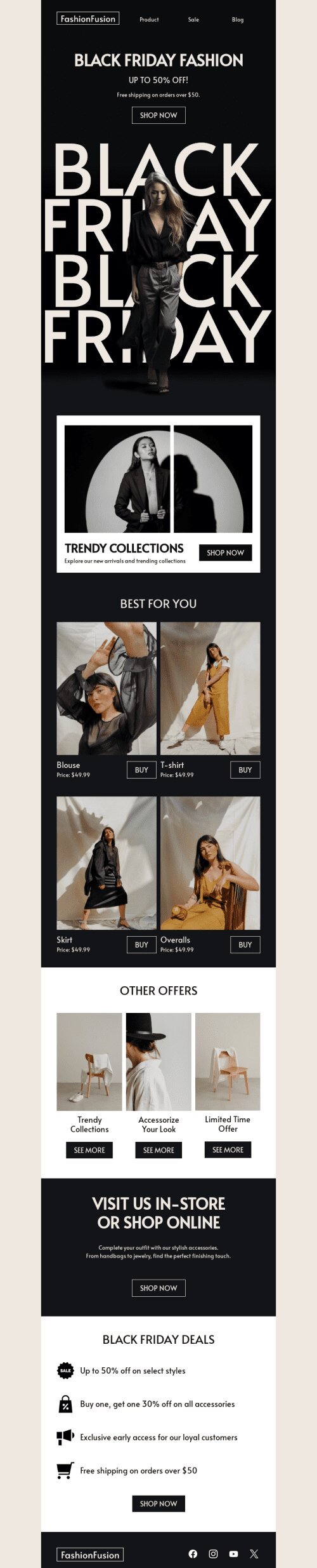 233 Fashion Email Templates 📭 | Free Fashion HTML Email Template ...