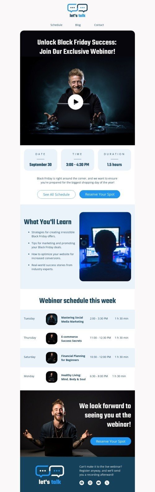 47 Webinars Email Templates 📭 | Free Webinars HTML Email Template ...