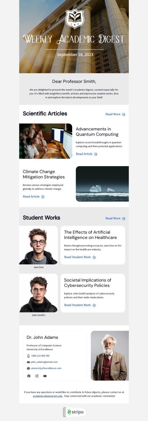 Weekly Email Digest Templates — Stripo.email