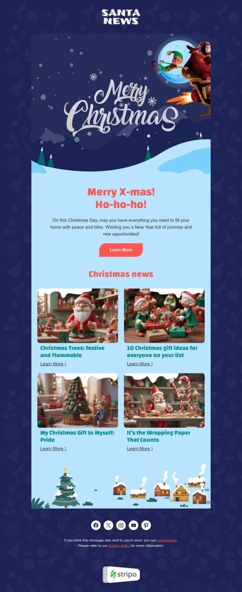 61 Christmas Email Templates 📭 | Free Christmas HTML Email Template ...