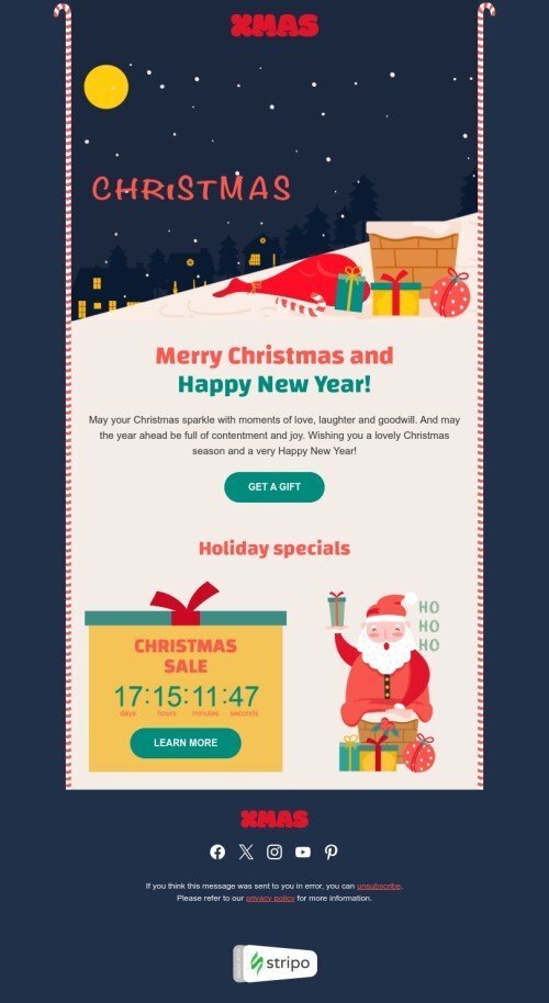 61 Christmas Email Templates 📭 | Free Christmas HTML Email Template ...
