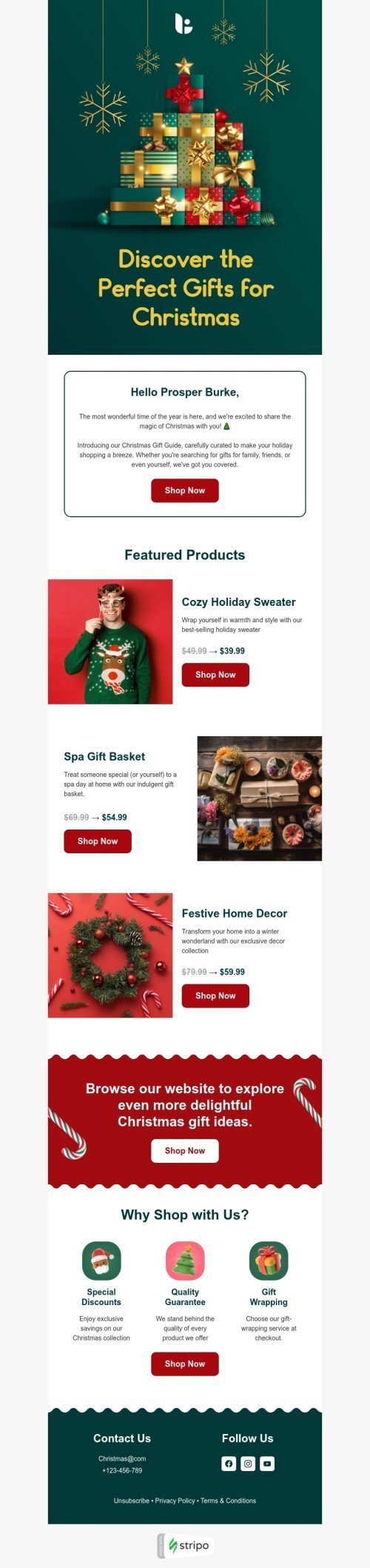 61 Christmas Email Templates 📭 | Free Christmas HTML Email Template ...
