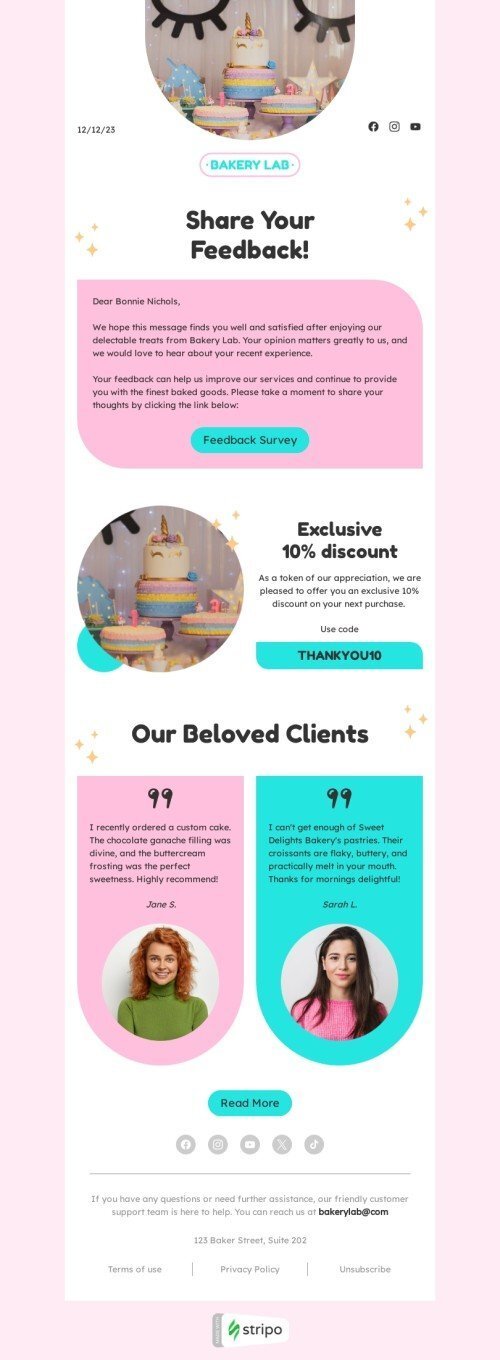 We value your opinion Email Template by Stripo.email