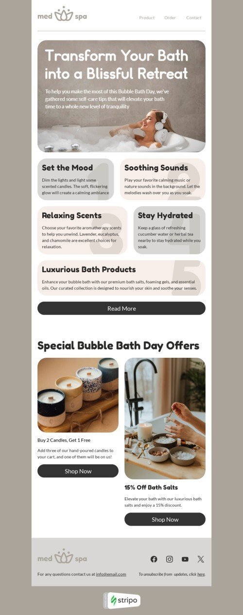 Transform your bath Email Template by Stripo.email