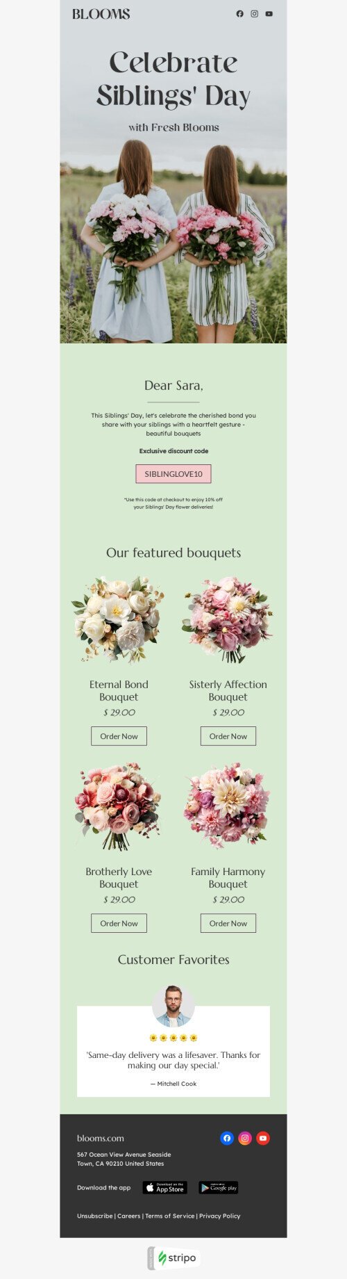 40 Gifts & Flowers Email Templates 📭 | Free Gifts & Flowers HTML Email ...