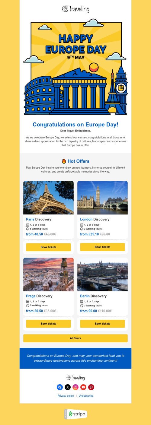84 Travel Email Templates 📭 | Free Travel HTML Email Template — Stripo ...