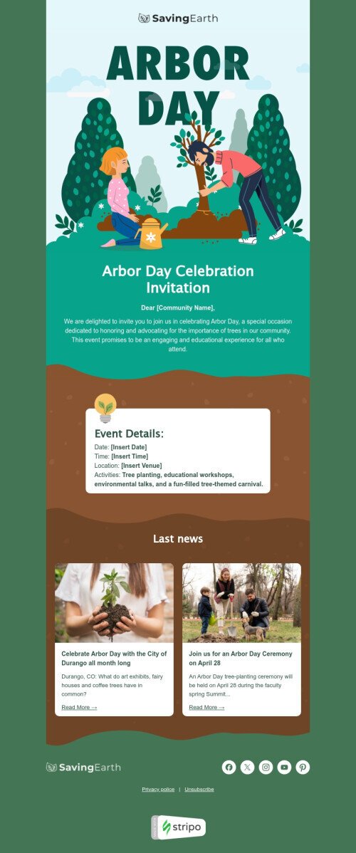 Tree tribute Email Template by :full_name — Stripo.email