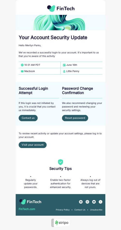 Account security Email Template by Stripo.email