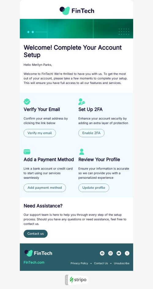 35 Welcome Email Templates 📭 | Free Welcome HTML Email Template ...