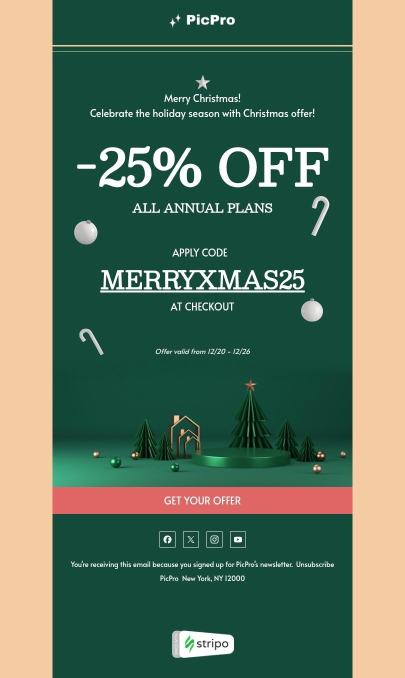 61 Christmas Email Templates 📭 | Free Christmas HTML Email Template ...