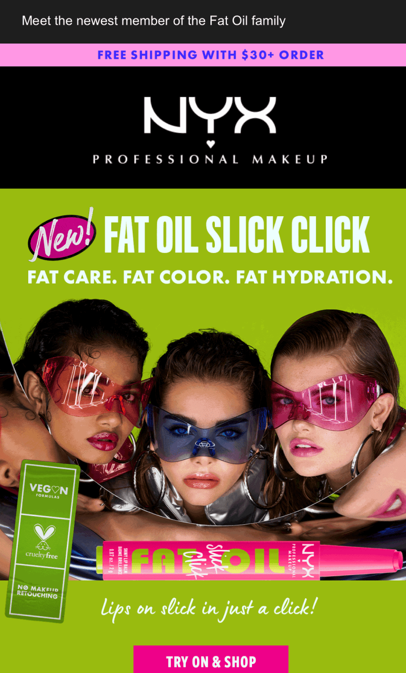 Email Review: NYX Professional Makeup vs. Lancôme — Stripo.email